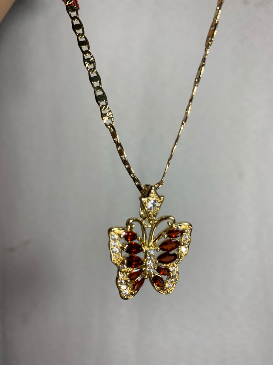 Red Butterfly Necklace – Mahi Jewelry